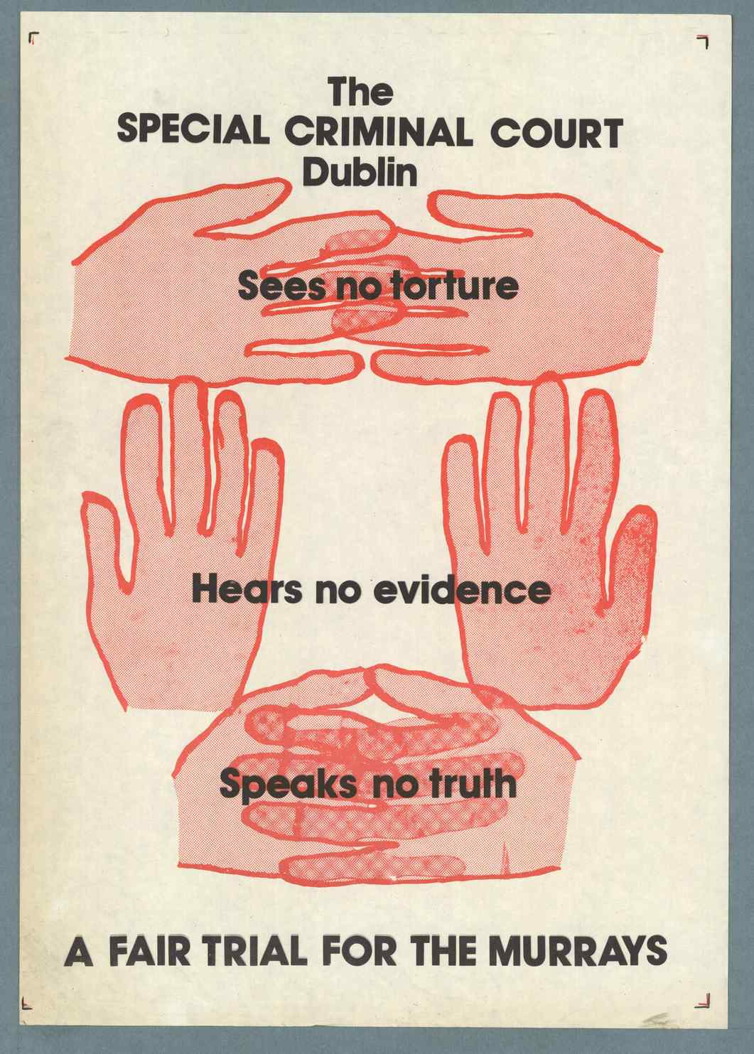 Posters from the Murrays Defence Campaign (1976-77) | Come Here To Me!